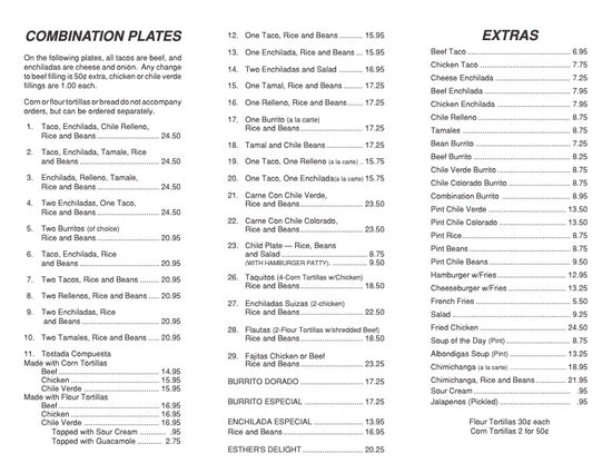 Menu – Mexicali